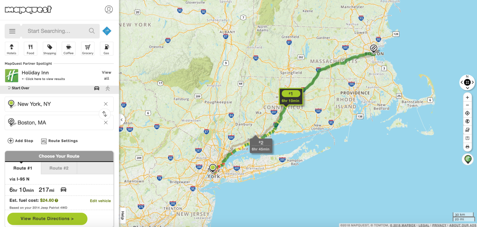 Free Mapquest Driving Directions Map | Printable Directions